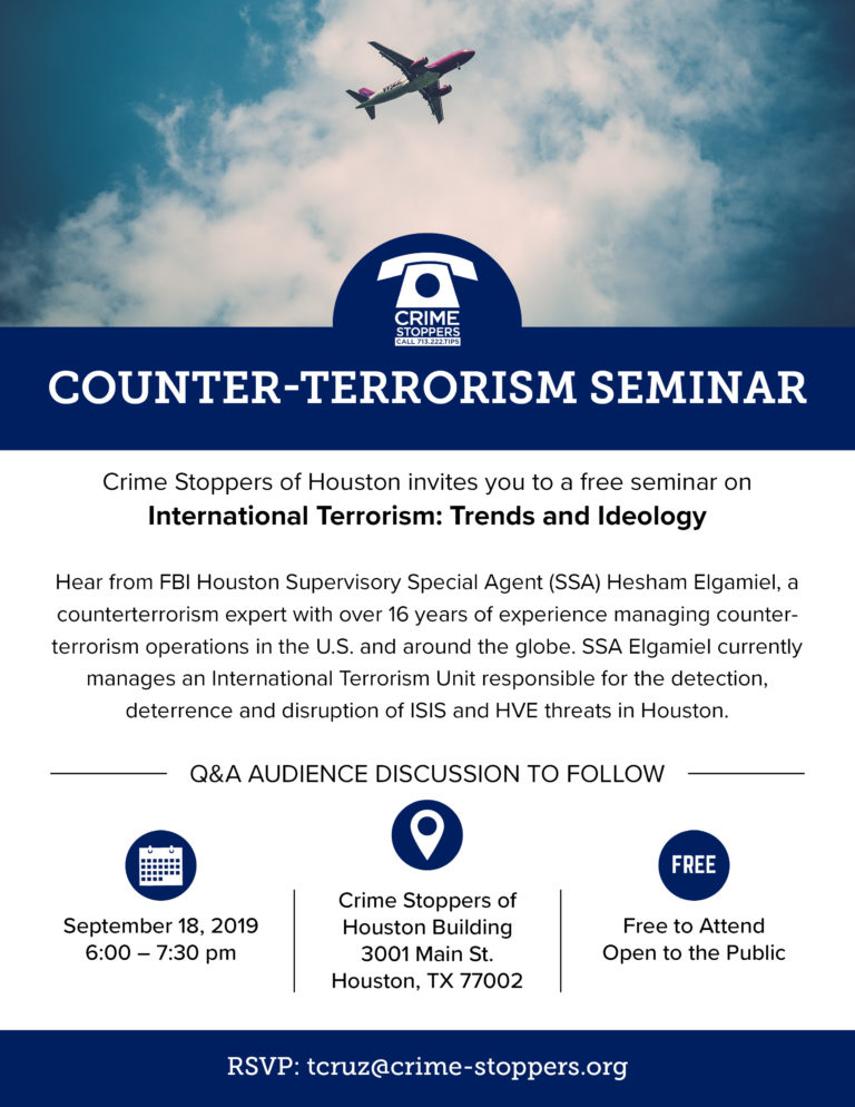 Counter-Terrorism Seminar | Crime Stoppers Of Houston