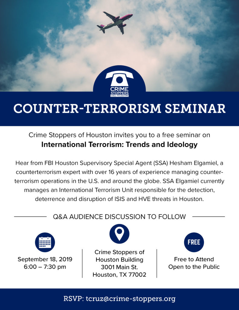 Counter-Terrorism Seminar | Crime Stoppers Of Houston