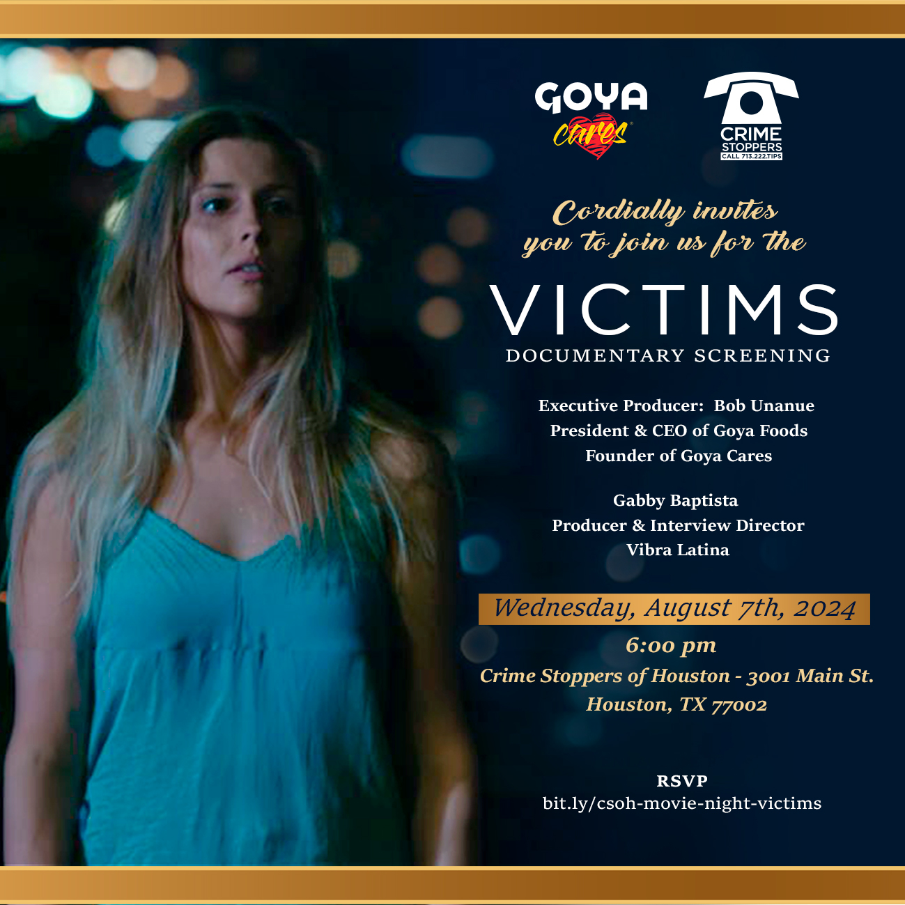 Victims Documentary Screen - August 7 | Crime Stoppers Of Houston